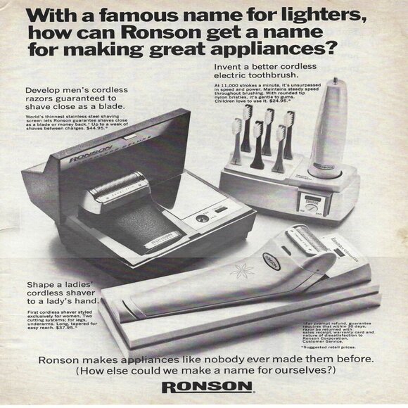 Ronson | Art | 967 Ronson Famous For Lighters Making Great Appliances ...